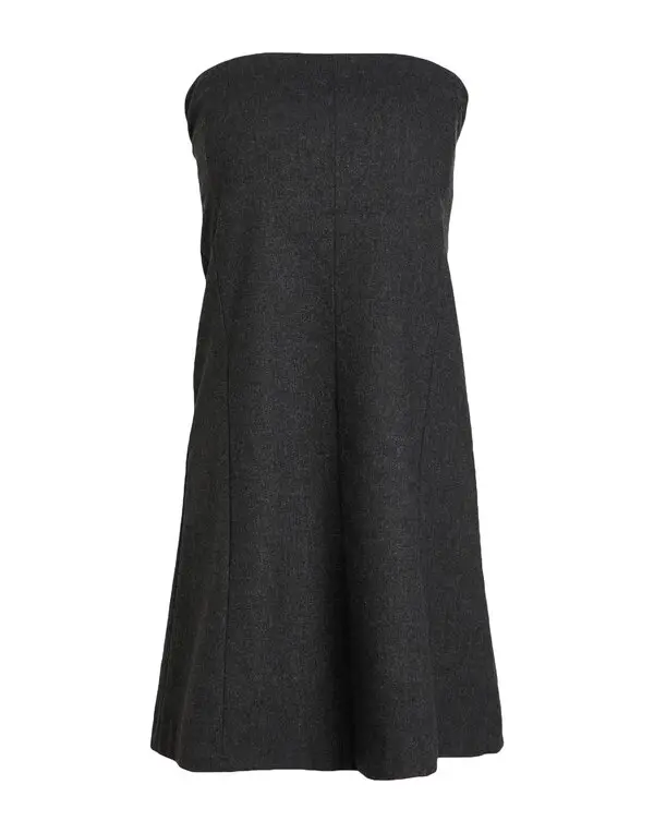 ALYSI Flared Mini Dress In Charcoal Viscose Blend