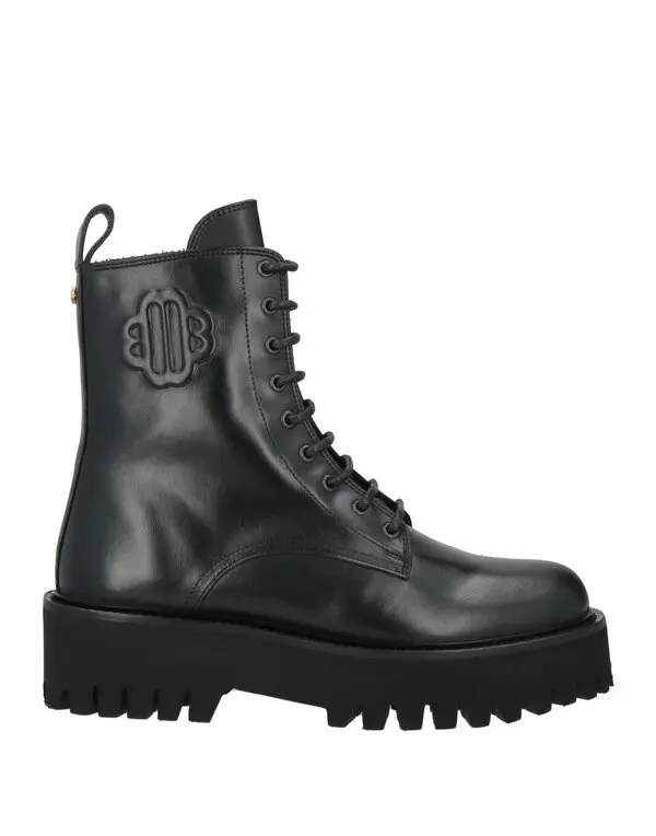 Maje Leather Lace-up Ankle Boots