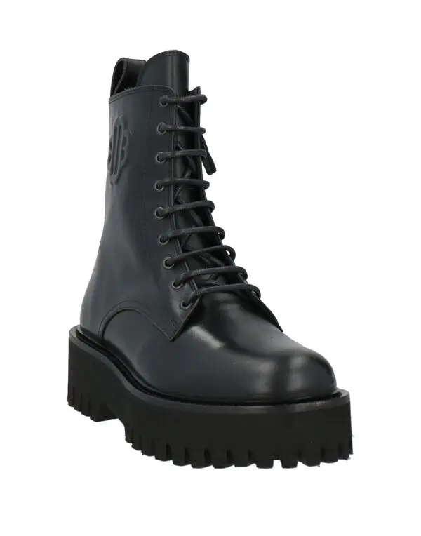 Maje Leather Lace-up Ankle Boots