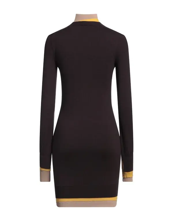 Fendi Mini Knitted Bodycon Dress - Brown