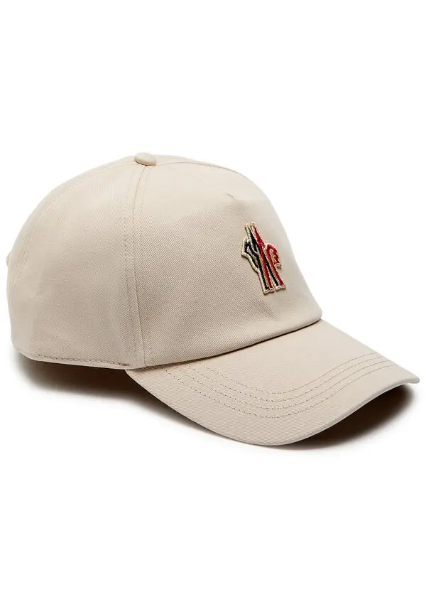 Moncler Day-namic Logo-embroidered Cotton Cap - Cream