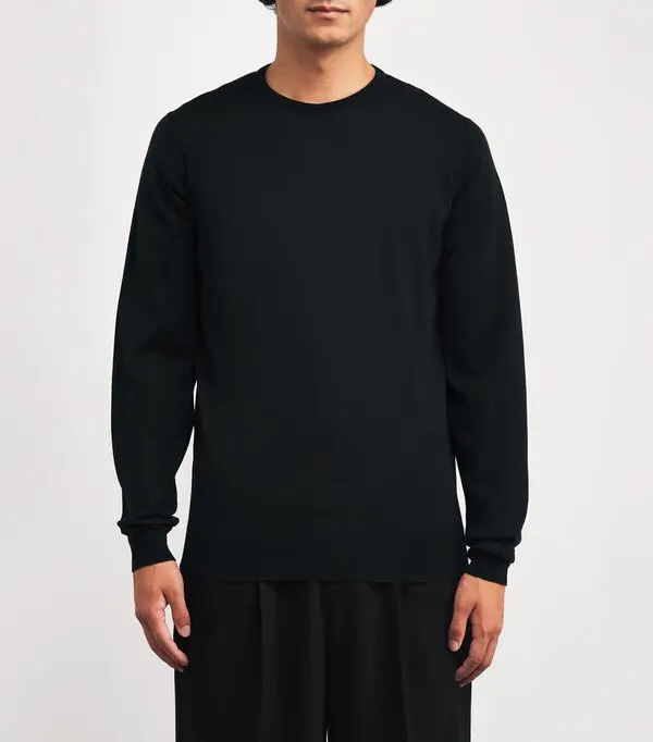 John Smedley Lundy Extra Fine Merino Wool Sweater - Black