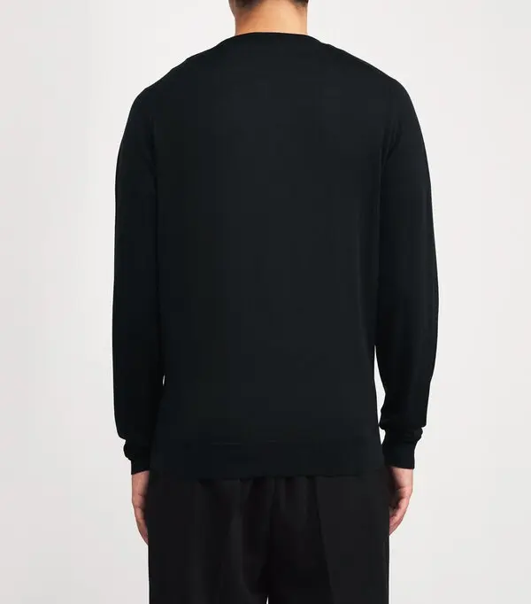 John Smedley Lundy Extra Fine Merino Wool Sweater - Black