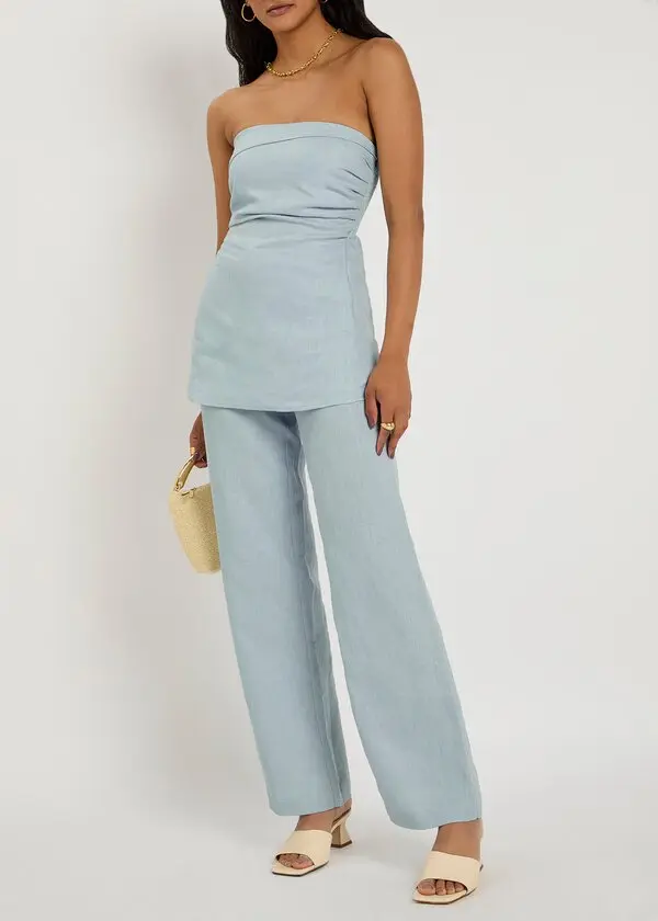Faithfull The Brand Boe Strapless Linen Top