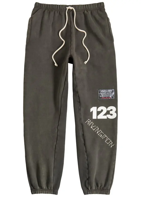 RIVINGTON ROI REBIS Cva Uso-123 Logo-appliquéd Cotton Sweatpants - Black