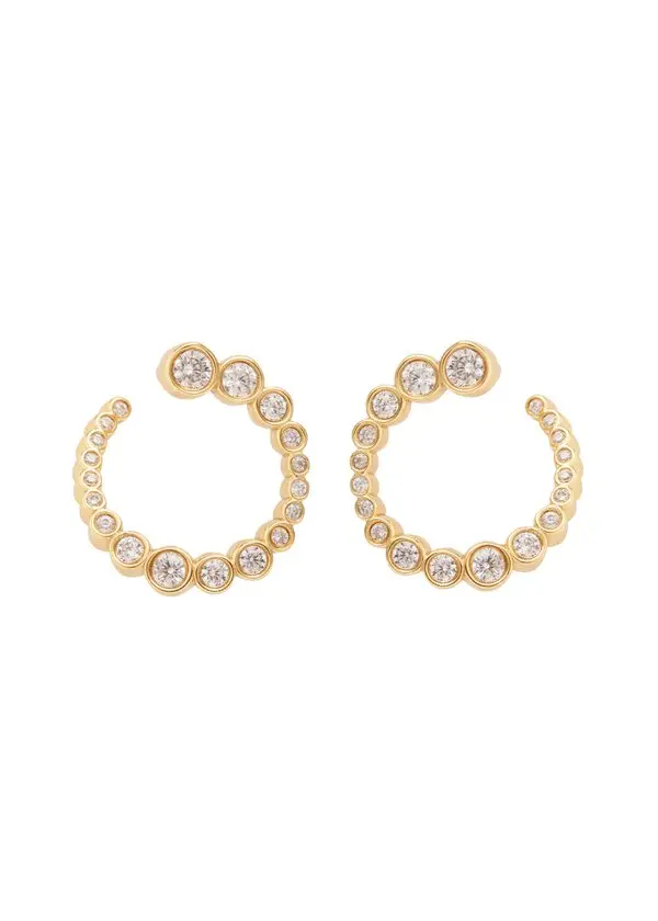 RAGBAG Odette Spiral 18kt-plated Hoop Earrings - Gold