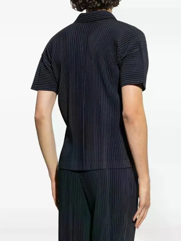 Issey Miyake Pleated T-shirt - Blue