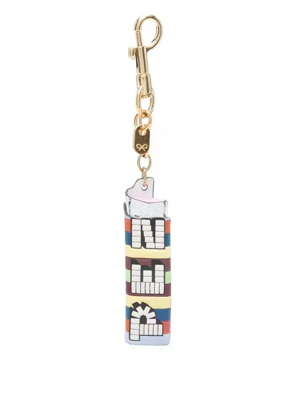 ANYA HINDMARCH Leather Keyring - Blue