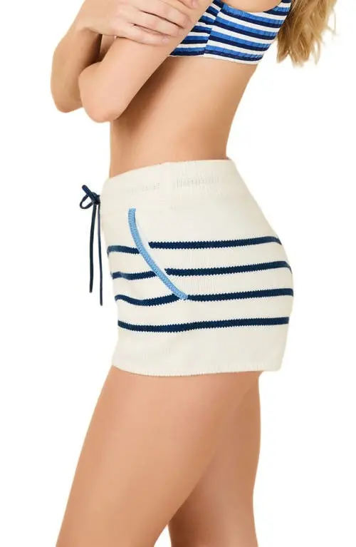 Solid & Striped Tie Waist Sweater Shorts