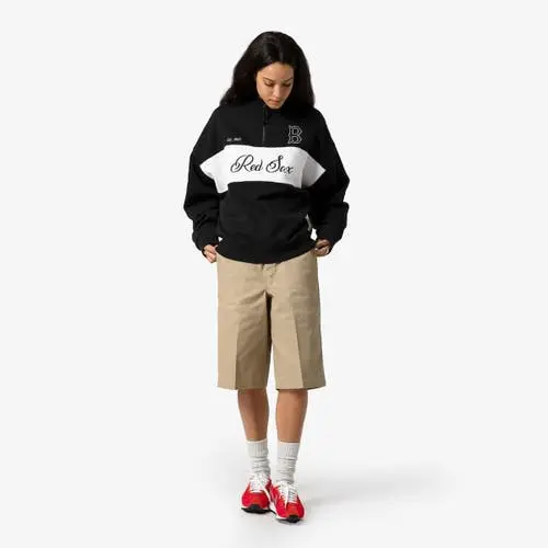 Mitchell & Ness Boston Red Sox Quarter-zip Pullover Top
