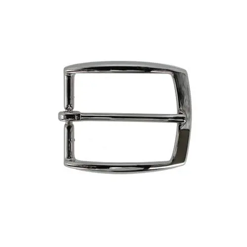 Trafalgar 35mm Italian Solid Brass Vaulted Style Harness Belt Buckle - Shiny Nickel