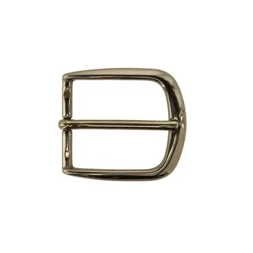 Trafalgar 35mm Italian Classic Rounded Harness Belt Buckle - Polished Brass