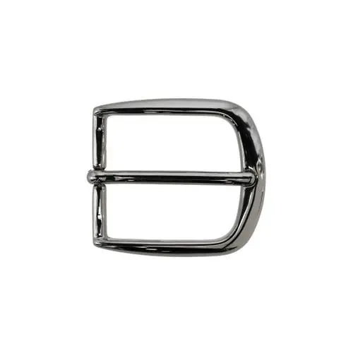 Trafalgar 35mm Italian Classic Rounded Harness Belt Buckle - Shiny Nickel