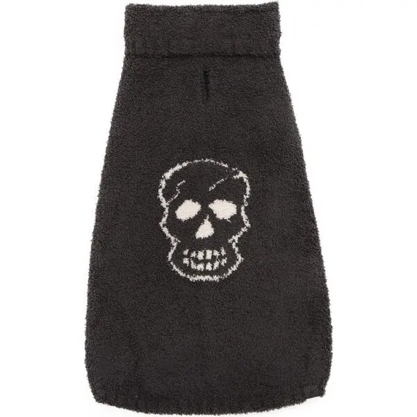 Barefoot Dreams Cozychic™ Skull Dog Sweater - Carbon/ Almond