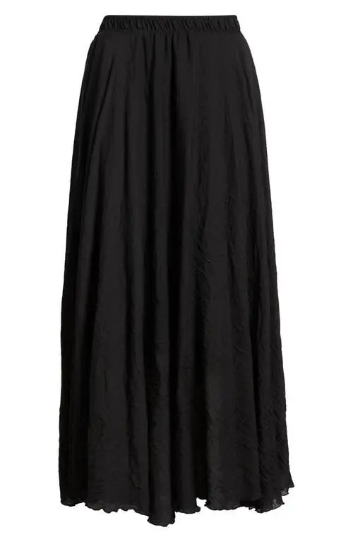 NIKKI LUND Alba Pleated Midi Skirt - Black