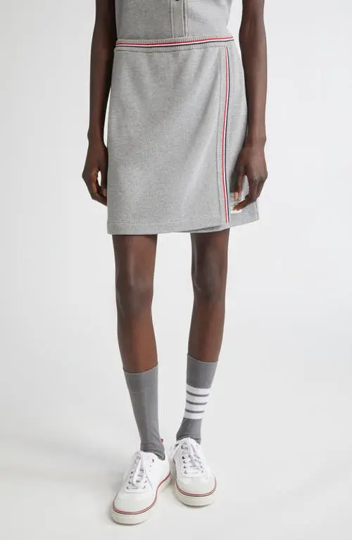 Thom Browne Waffle Knit Cotton Miniskirt