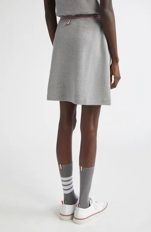 Thom Browne Waffle Knit Cotton Miniskirt