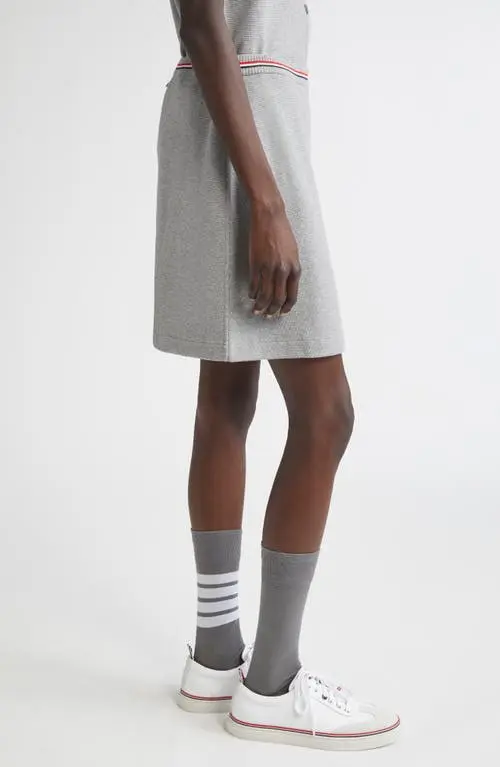 Thom Browne Waffle Knit Cotton Miniskirt