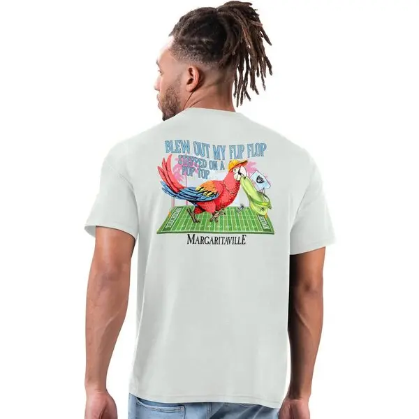 MARGARITAVILLE Las Vegas Raiders Flip Flop T-shirt - Gray