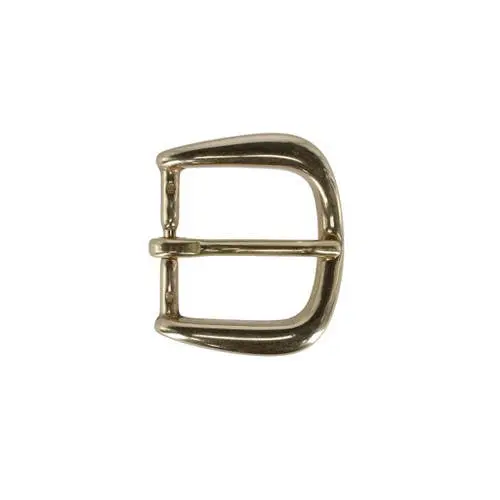 Trafalgar 30mm Solid Brass Rounded Harness Belt Buckle - Polished Brass