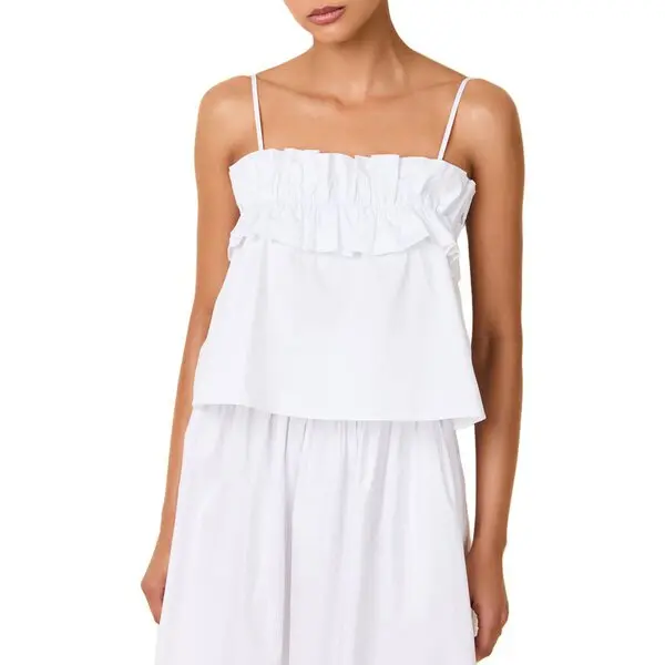 Solid & Striped The Sophie Cotton Ruffle Camisole