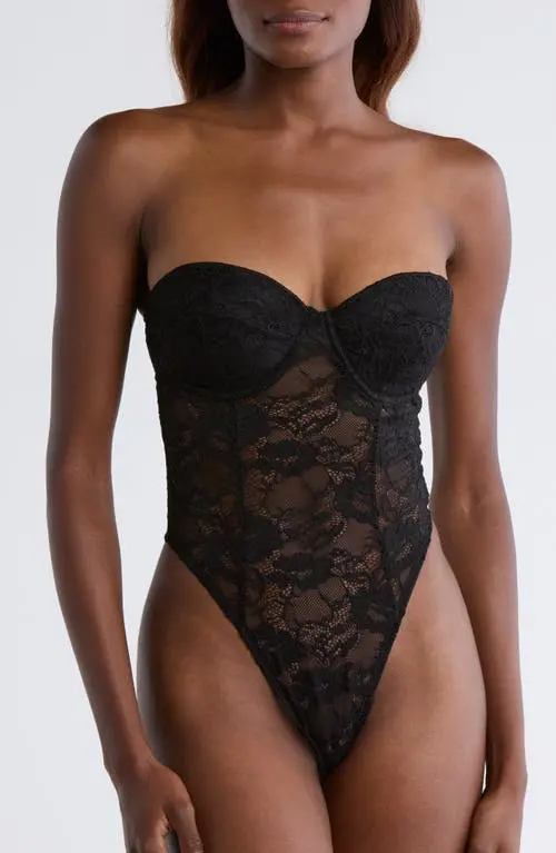 COQUETTE Lace Underwire Teddy With Removable Neck Piece