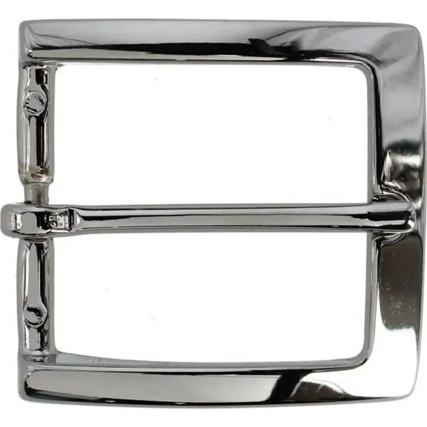 Trafalgar 35mm Solid Brass Vaulted Italian Square Harness And Belt Buckle - Shiny Nickel