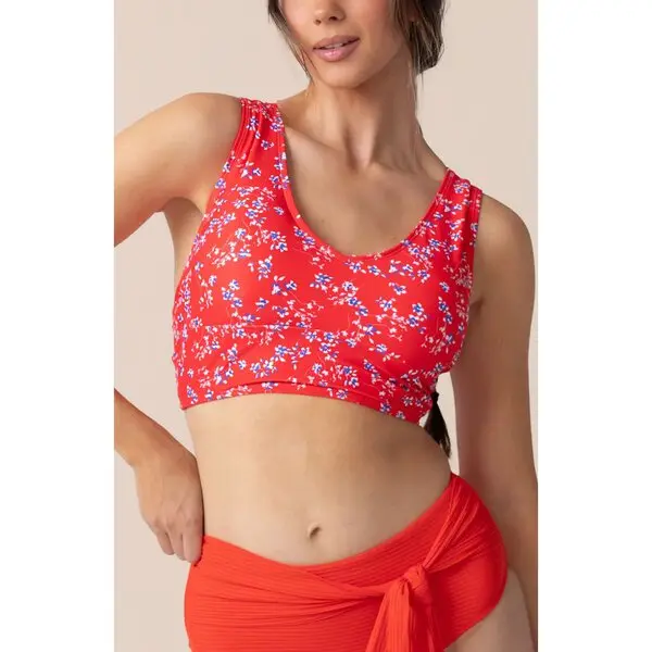 NANI Twist Swim Crop - Cardinal