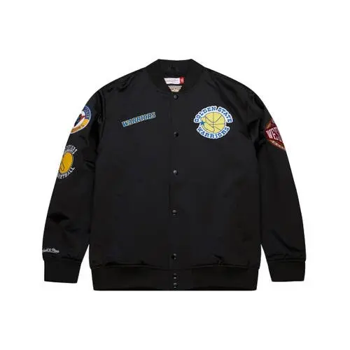 Mitchell & Ness Golden State Warriors Vintage Full-snap Satin Jacket