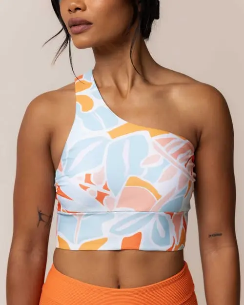 NANI One Shoulder Crop Swim Top - Calista