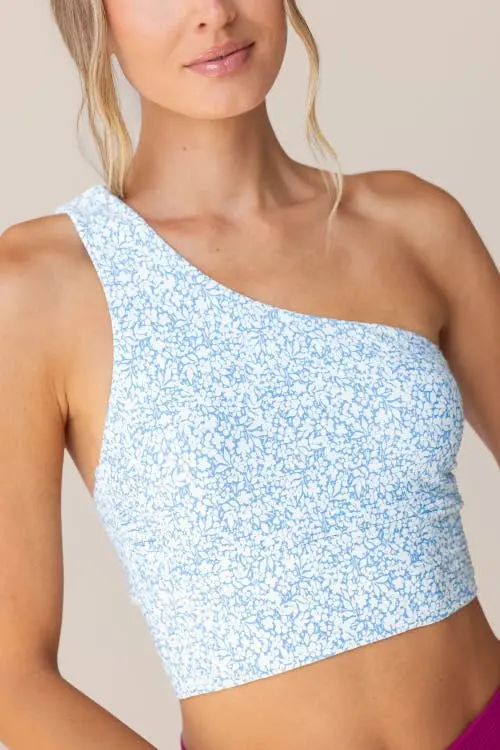 NANI One Shoulder Crop Swim Top - Kailani