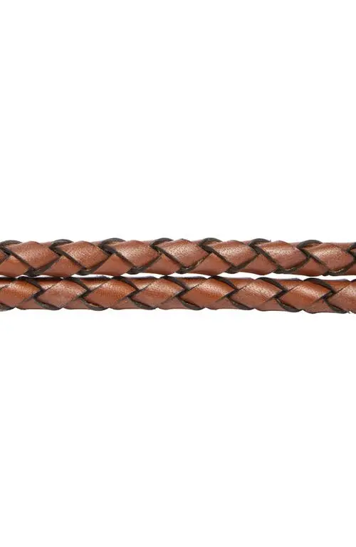 Nordstrom Woven Leather Tie Belt - Rust Bisque