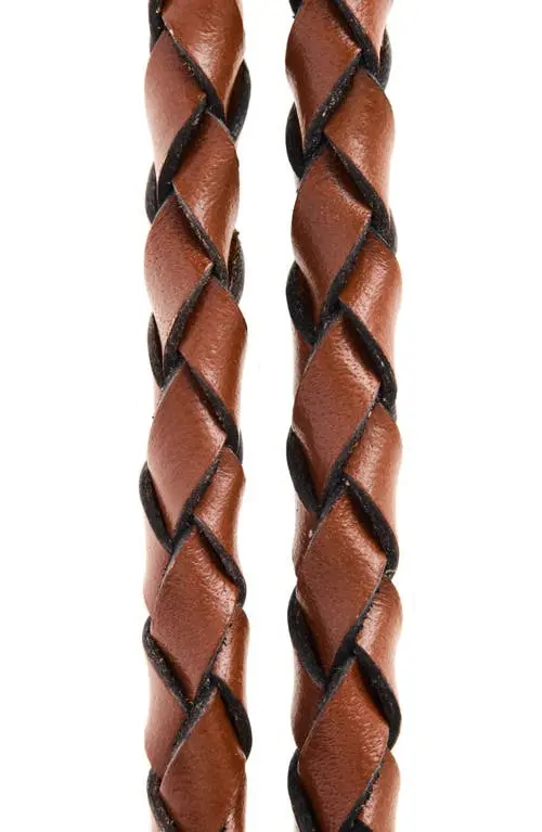 Nordstrom Woven Leather Tie Belt - Rust Bisque
