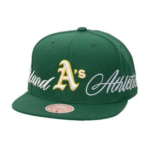 Mitchell & Ness Oakland Athletics Just Don X Mlb Lux Script Snapback Hat