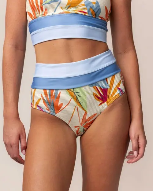 NANI Colorblock High-waisted Swim Bottom - Eden