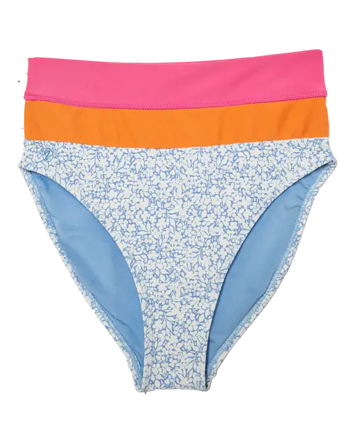 NANI Colorblock High-waisted Swim Bottom - Ostler