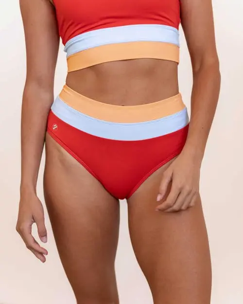 NANI Colorblock High-waisted Swim Bottom - Piper