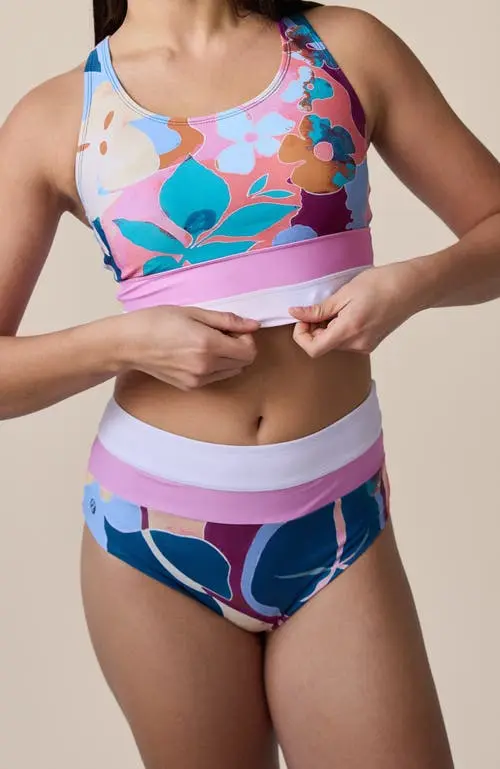 NANI Colorblock High-waisted Swim Bottom - Sherbet