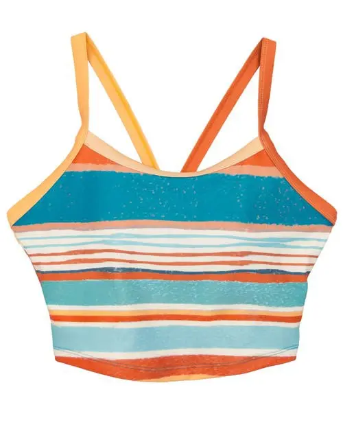NANI Scoop Neck Striped Swim Top - Canyons