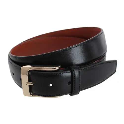 Trafalgar Cornelius 35mm Cortina Leather Dress Belt - Black