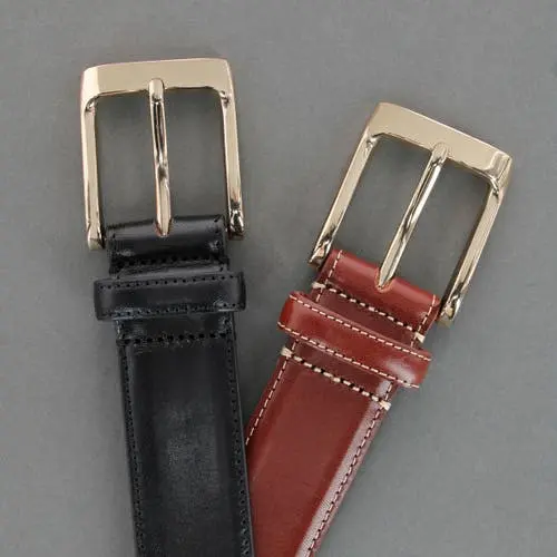 Trafalgar Cornelius 35mm Cortina Leather Dress Belt - Black