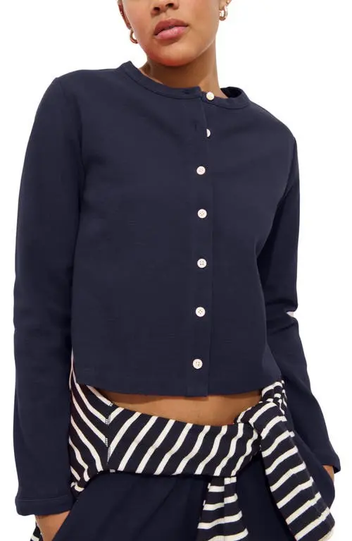 ALEX MILL Coco Sport Stretch Cotton Cardigan - Navy Night