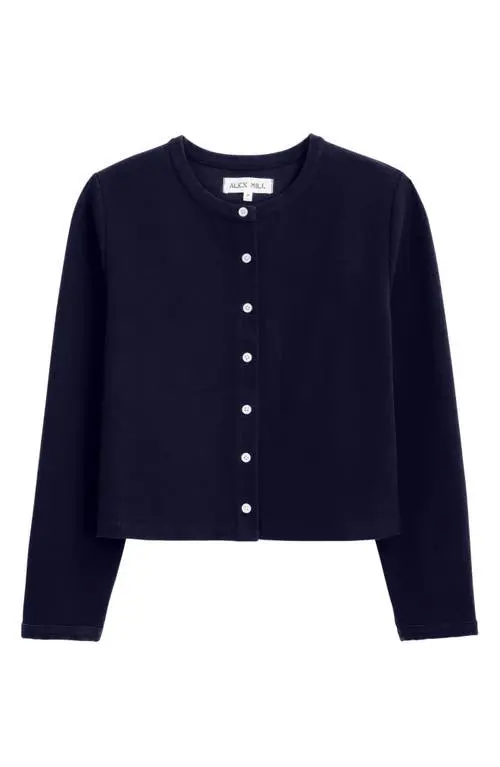 ALEX MILL Coco Sport Stretch Cotton Cardigan - Navy Night