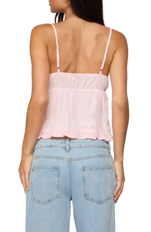 EDIKTED Halsey Ruffle Babydoll Camisole - Light-pink