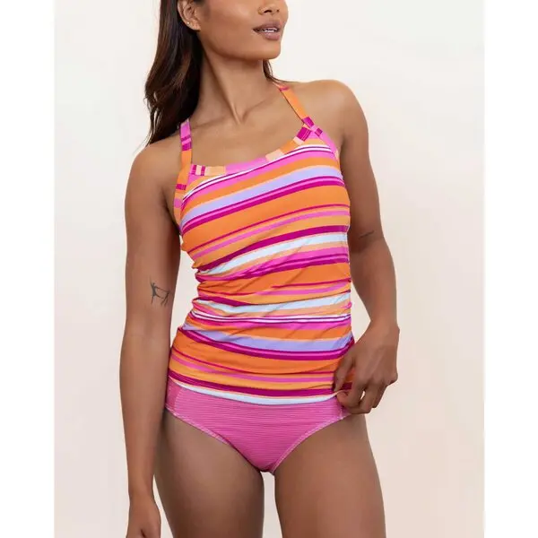 NANI Scoop Neck Tankini - Sunset Stripe