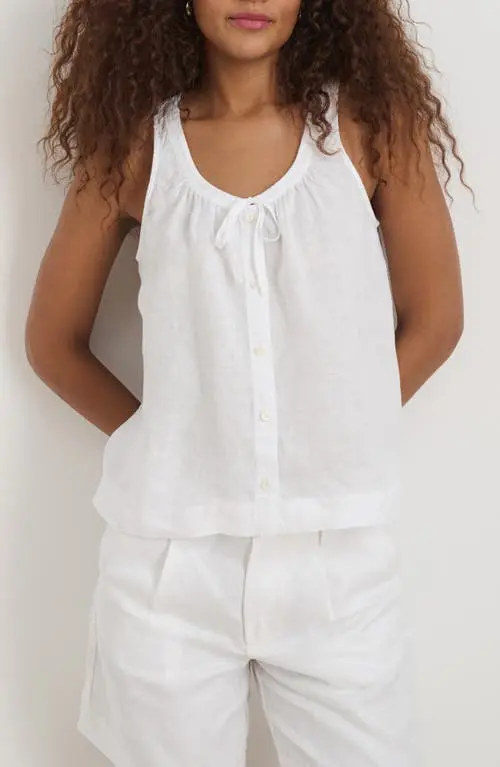 ALEX MILL Sidney Tie Neck Sleeveless Linen Top