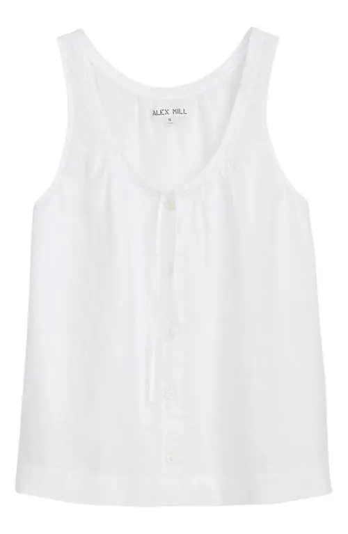 ALEX MILL Sidney Tie Neck Sleeveless Linen Top