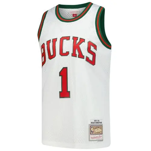 Mitchell & Ness Oscar Robertson Milwaukee Bucks Hardwood Classics Swingman Jersey - White