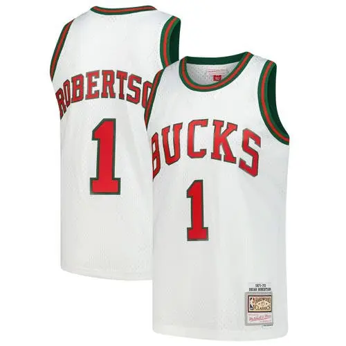 Mitchell & Ness Oscar Robertson Milwaukee Bucks Hardwood Classics Swingman Jersey - White