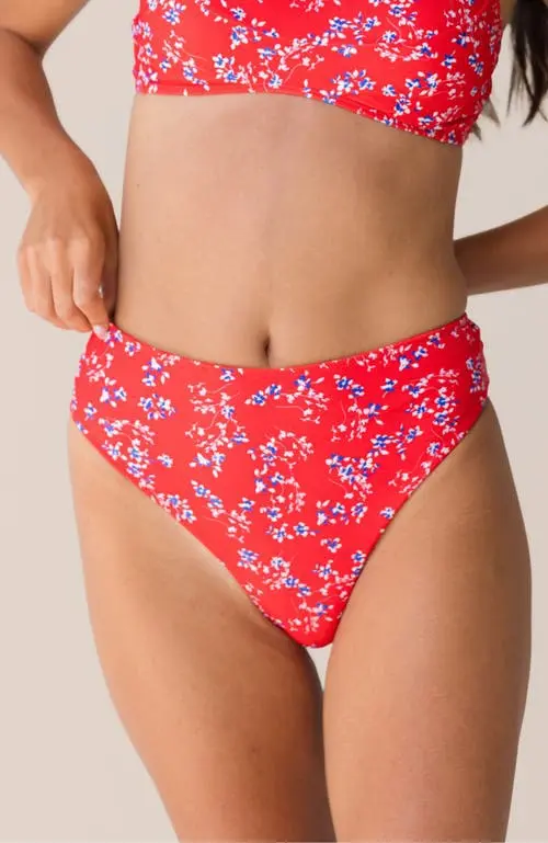 NANI Reversible High-leg Bikini Bottom - Cardinal